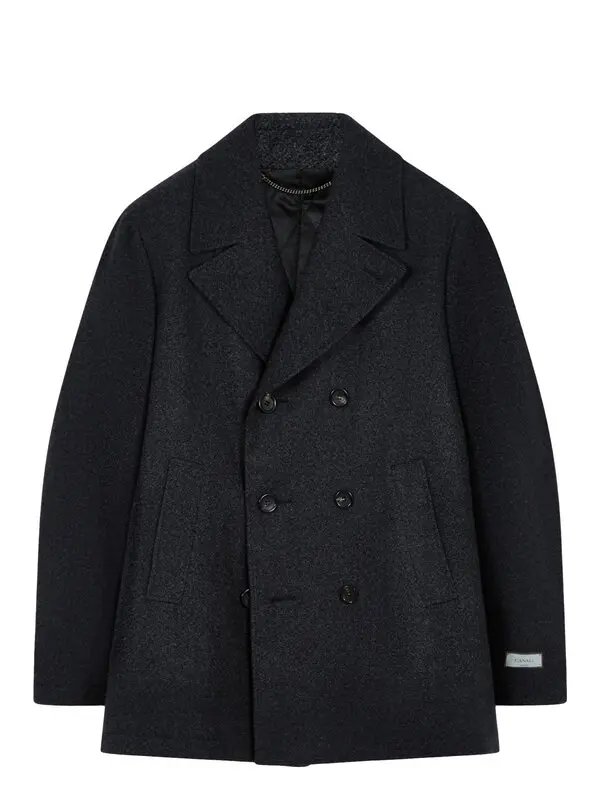 Canali Double-breasted Coat - Grey