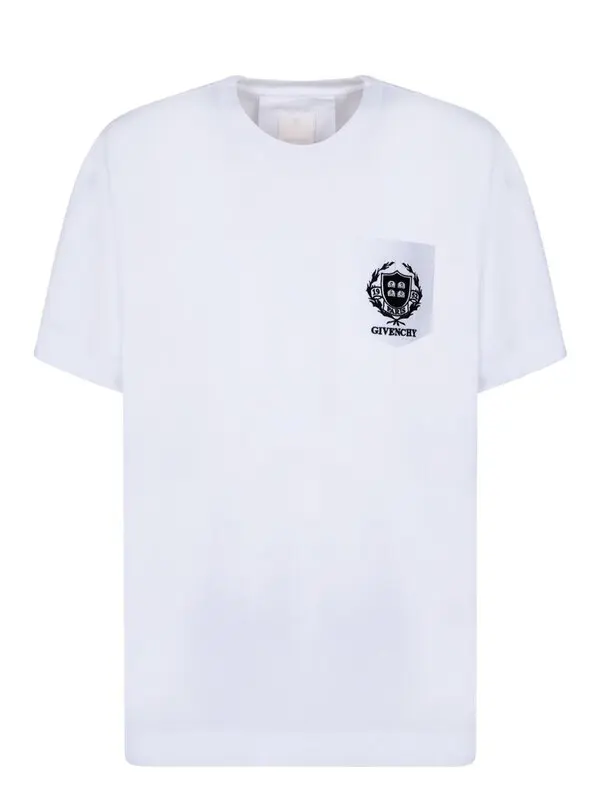 Givenchy Logo Embroidered Crewneck T-shirt - White
