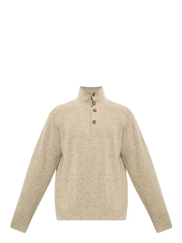 Isabel Marant Étoile Button Detailed Long Sleeve Sweater - Beige
