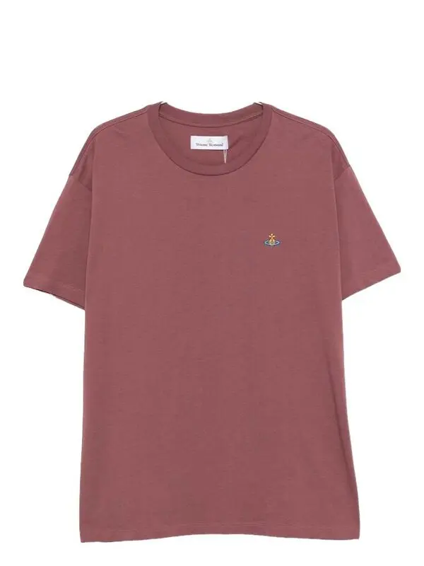 VIVIENNE WESTWOOD Orb-embroidered T-shirt - Pink