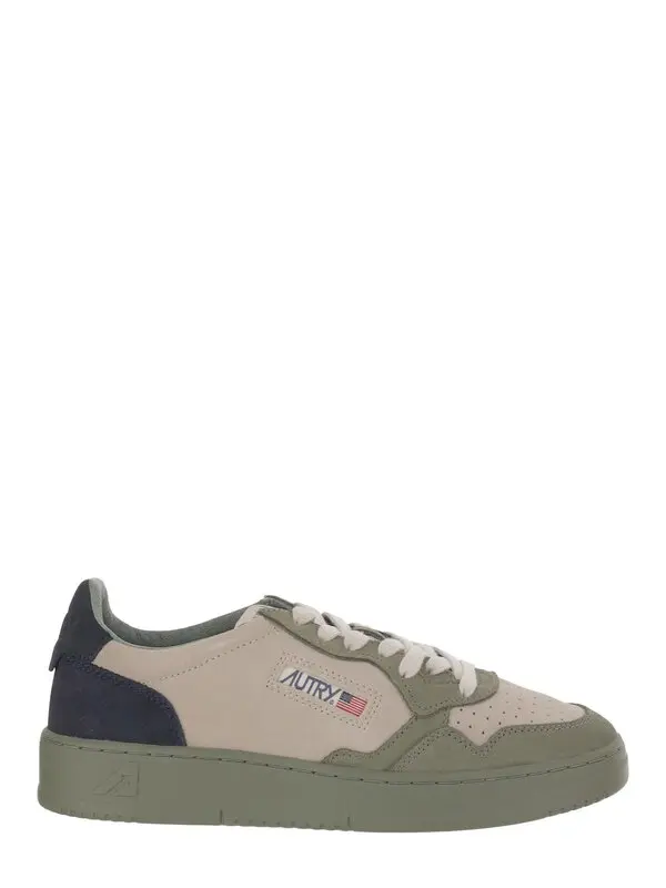 AUTRY Medalist Panelled Suede Sneakers - Green