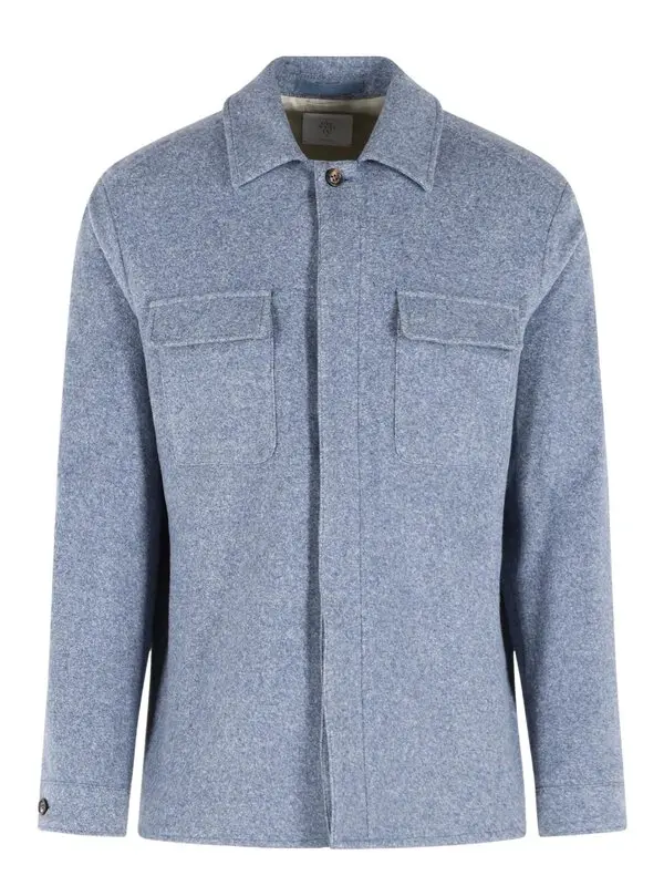 Eleventy Single-breasted Jacket - Light Blue