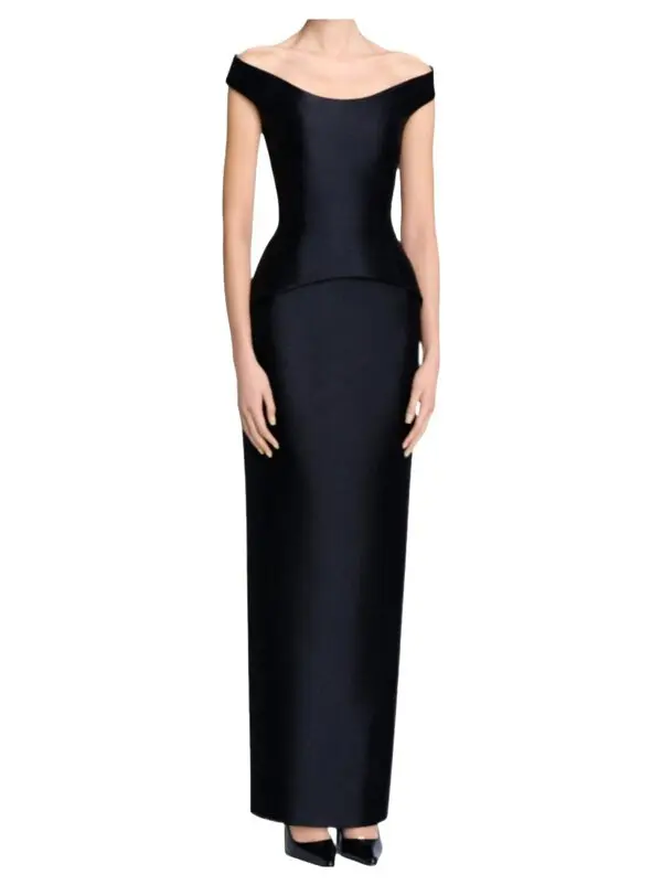 Solace Off-the-shoulder Ruffled Maxi Dress - Black