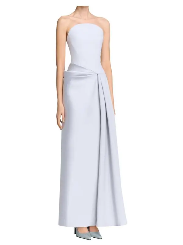 Solace Seri Strapless Draped Maxi Dress - Platinum