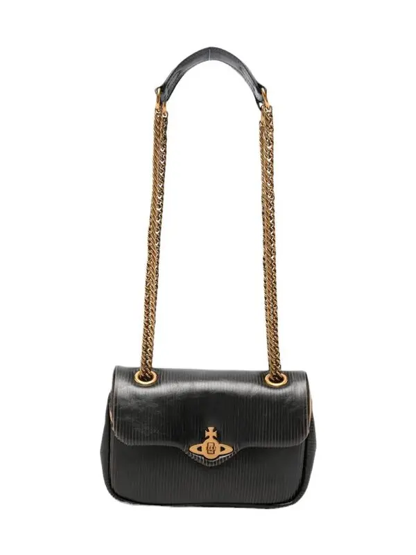 VIVIENNE WESTWOOD Orb Plaque Shoulder Bag - Black