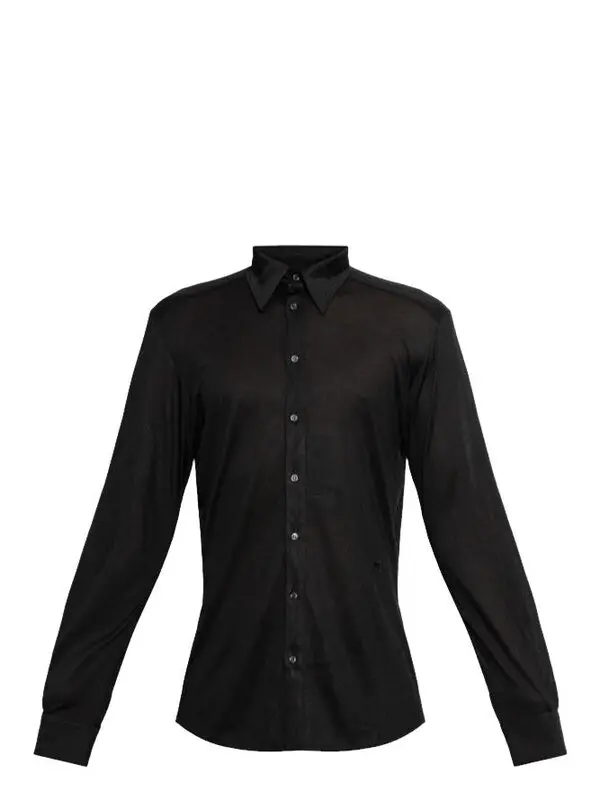 Dolce & Gabbana Dolce Gabbana Jersey Long-sleeve Shirt - Black