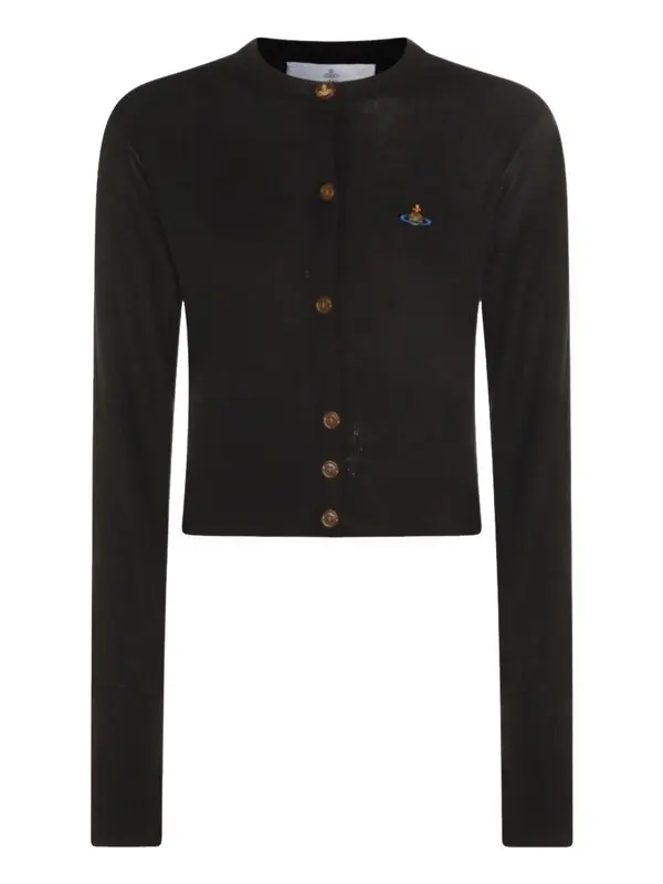 VIVIENNE WESTWOOD Orb Embroidered Cardigan - Black