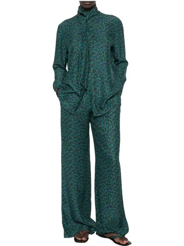 GIANLUCA CAPANNOLO Polka Dot Trousers - Green