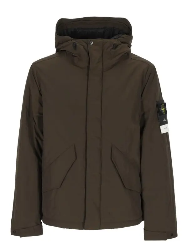 Stone Island Hooded Long-sleeve Jacket - Coal Grey