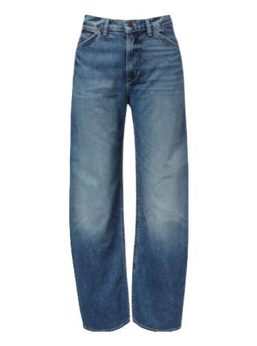 NILI LOTAN Tribeca Barrel-leg Jeans - Blue
