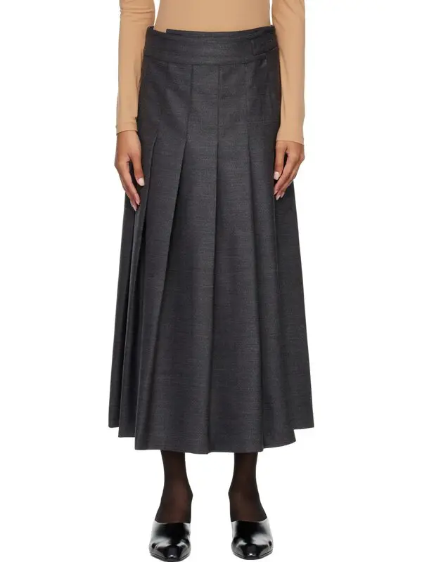 RÓHE Pleated Wrap Midi Skirt - No