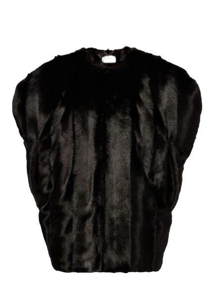 Magda Butrym Oversized Fur Vest - Brown