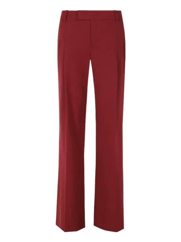 Federica Tosi Draped Trousers With Belt Loops - Rubino