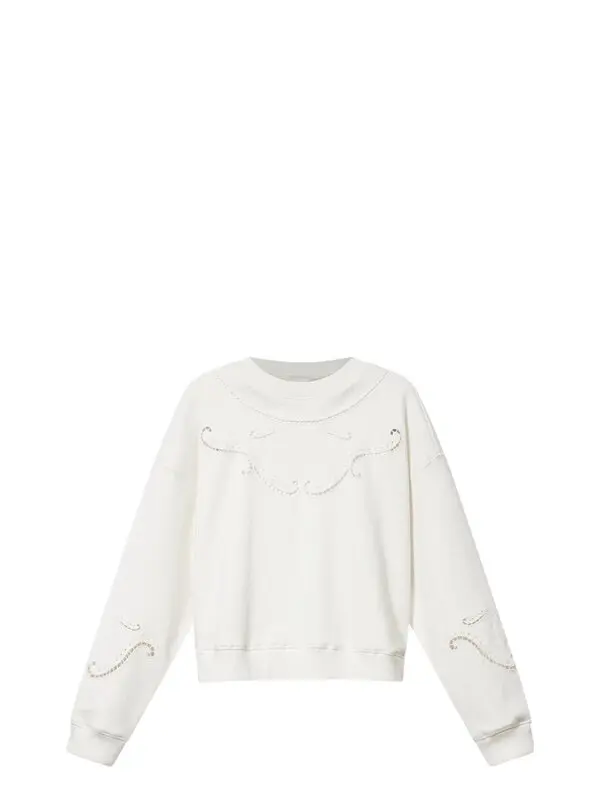 Isabel Marant Étoile Vella Embroidered Sweatshirt - Off-white
