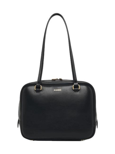 JIL SANDER Logo Printed Medium Vision Bag - Black