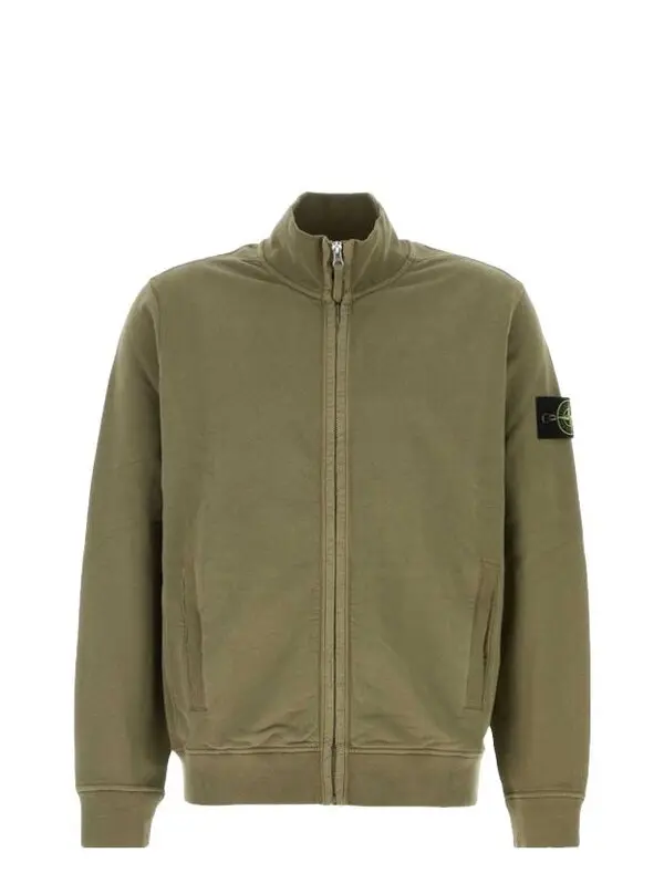 Stone Island Zipper Sweatshirt - Green