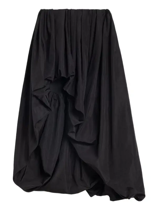 JIL SANDER Asymmetric Draped Skirt - Black