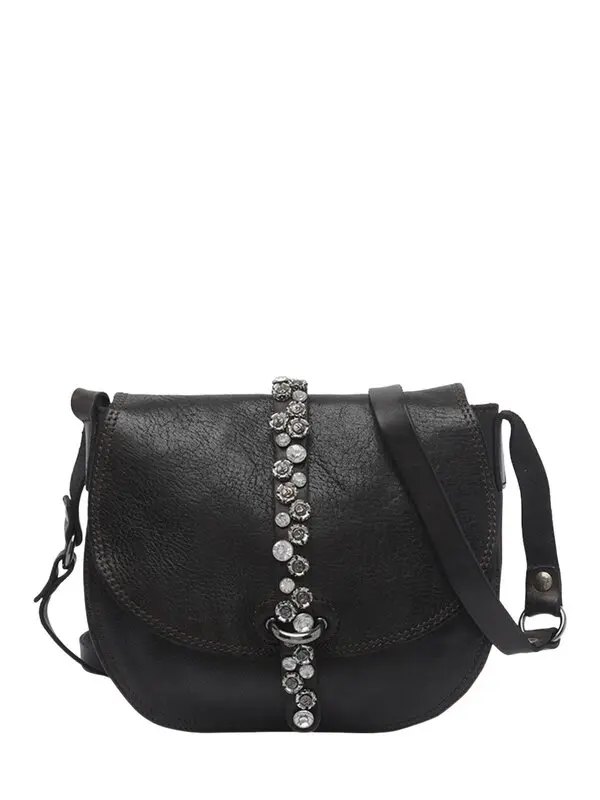 CAMPOMAGGI Embellished Flap Shoulder Bag - Brown