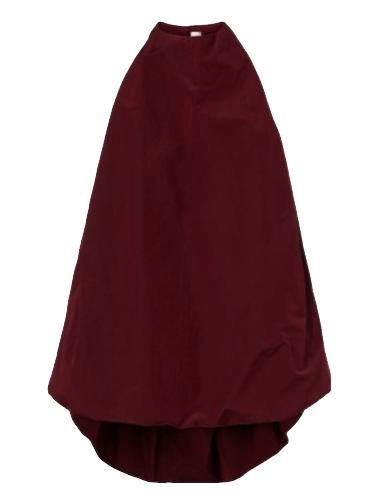 Magda Butrym Cotton And Silk Velvet Halterneck Top - Wine Red