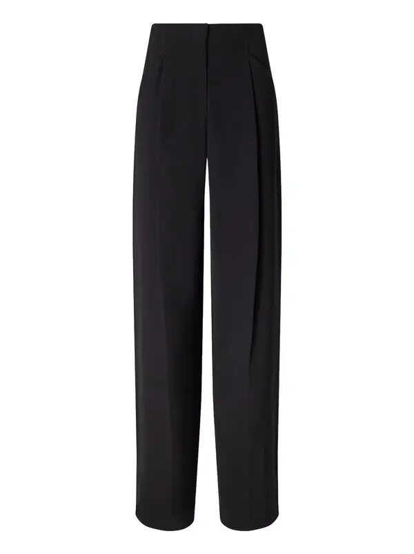 Veronica Beard Kenneth Stretch-crepe Wide-leg Pants - Black