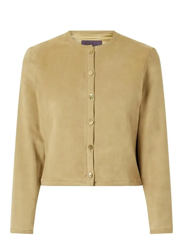 Stouls Astrid Suede Cardigan - Neutrals