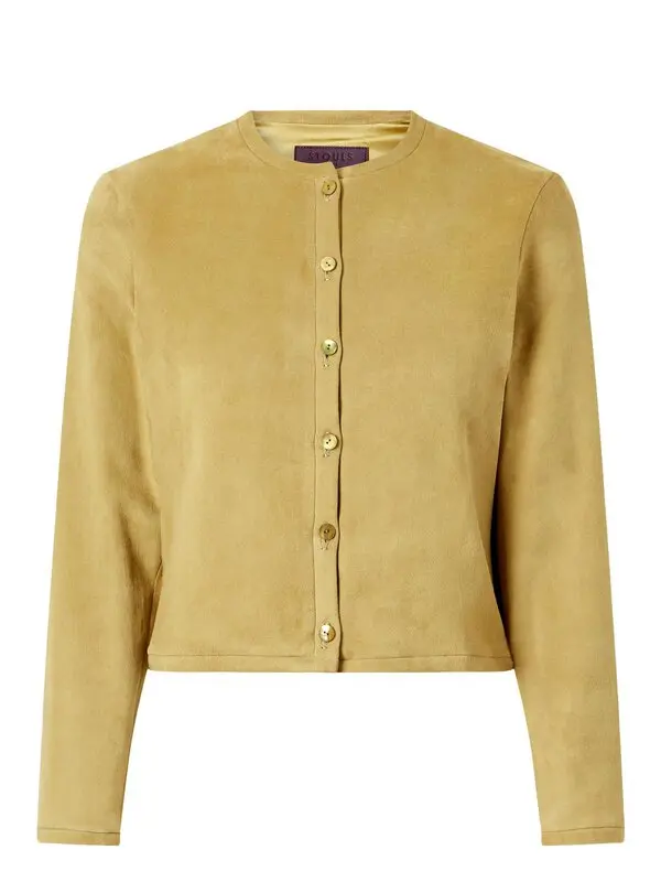 Stouls Astrid Suede Cardigan - Neutrals