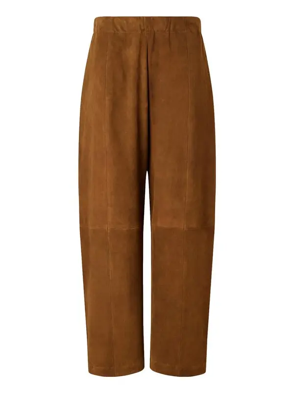 Stouls Bugsy Wide-leg Suede Pants - Brown