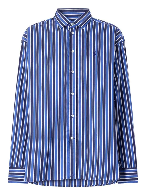 Polo Ralph Lauren Striped Cotton-poplin Shirt - Blue