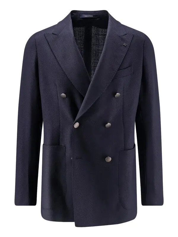 Tagliatore Doublebreasted Virgin Wool Blazer - Blue