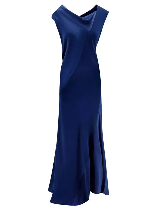 Alberta Ferretti Viscose Long Dress - Blue