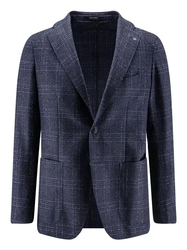 Tagliatore Singlebreasted Virgin Wool Blend Blazer - Blue