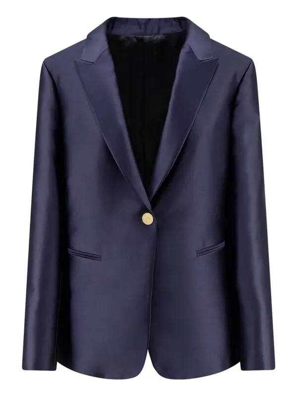 Alberta Ferretti Mikado Blazer - Blue
