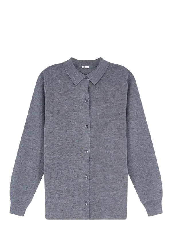 Aspesi Virgin Wool Cardigan - Grey