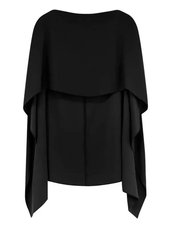 Alberta Ferretti Viscose Cape - Black