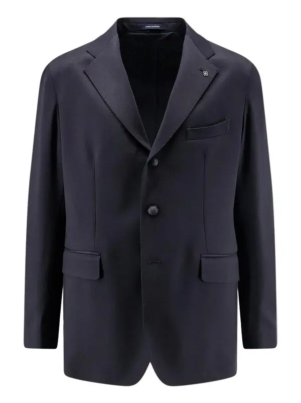 Tagliatore Singlebreasted Stretch Virgin Wool Blazer - Blue