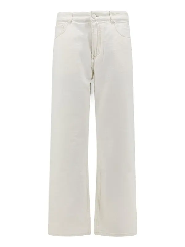 AMI Paris Straight Leg Denim Trousers - White