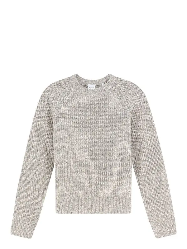 Aspesi Virgin Wool Braided Knit Crewneck Sweater - Grey