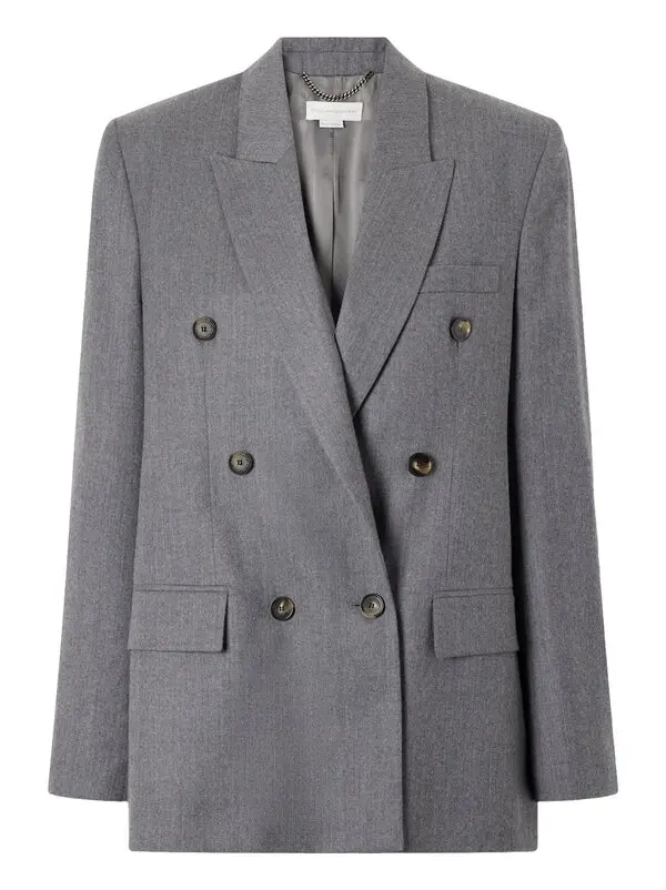 Stella McCartney Double-breasted Wool Blazer - Gray