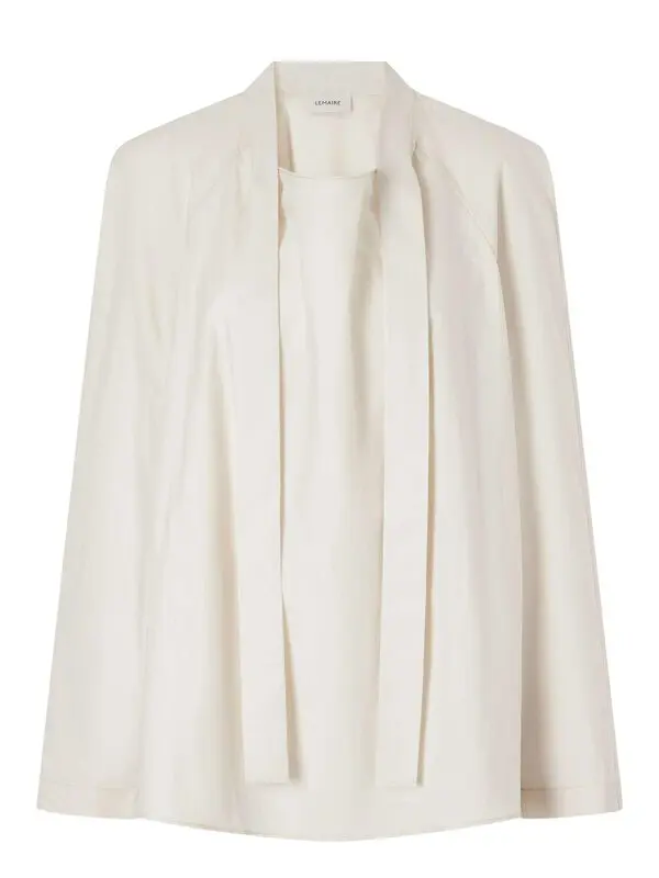 LEMAIRE Ascot Cotton And Silk-blend Shirt - Cream