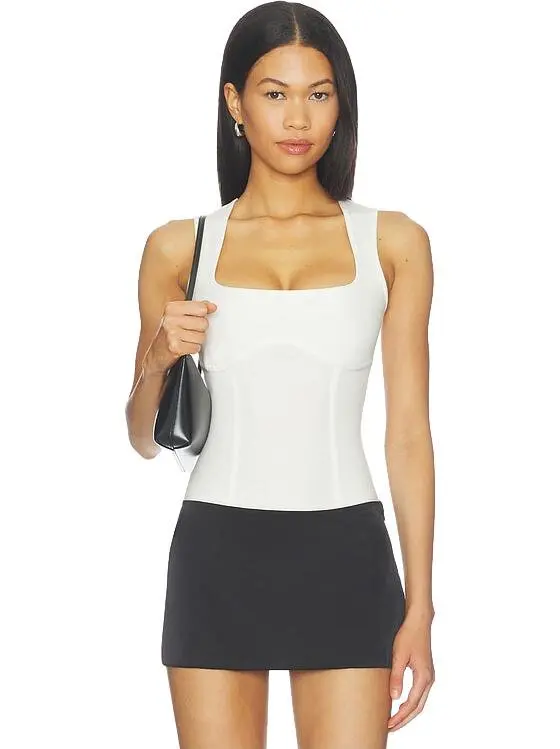 FLEUR DU MAL Organic Cotton Scoop Neck Bodysuit - Ivory