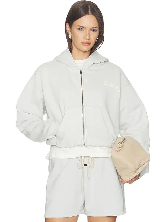 Fear Of God 90's Full Zip Hoodie - Washed Overcast