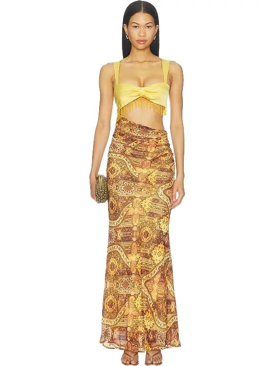 RUNAWAY THE LABEL Alzona Cutout Maxi Dress - Magnolia Mango