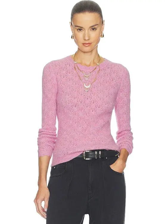 Isabel Marant Étoile Pink Pointelle Knit Sweater - Light Pink