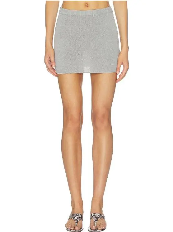 SNDYS. Monte Knit Mini Skirt - Grey