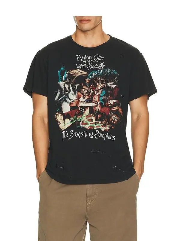 MadeWorn Smashing Pumpkins Tee In Grey - Coal