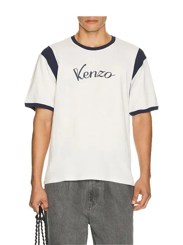 Kenzo Varsity Classic T-shirt In White - Off White