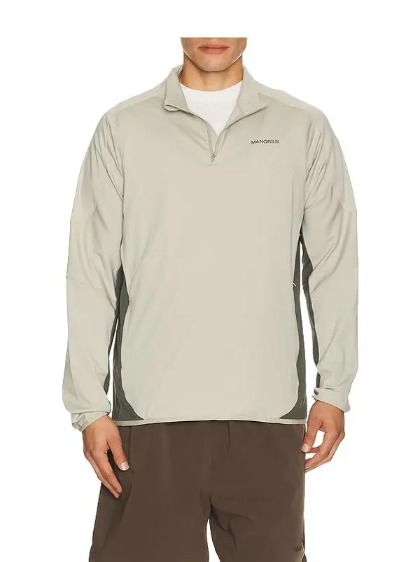 MANORS 1/4 Zip Tech Mid Layer - Dune