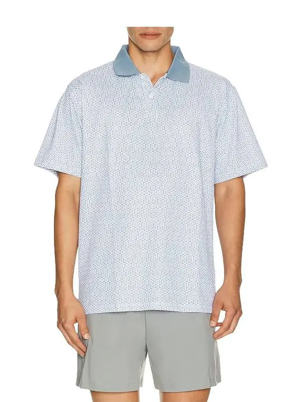 DEVEREUX GOLF The Nomad Polo In Blue - Sky