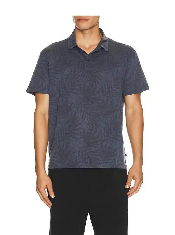 VINTAGE SUMMER Performance Pique Polo In Blue - Navy