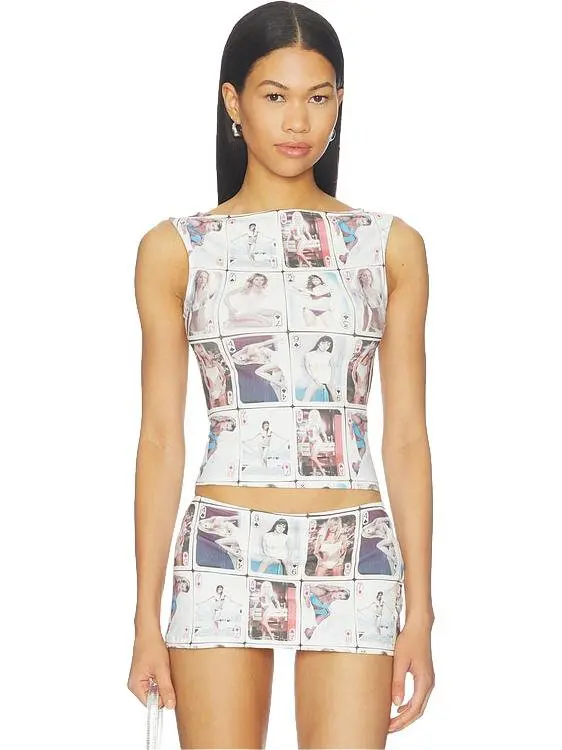 1XBLUE Playing Card Tank - Multi